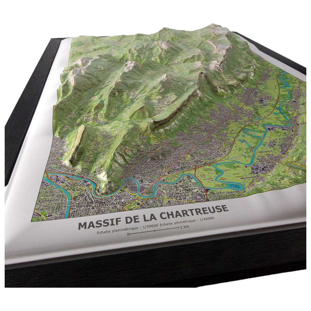 Deniveles Raised-relief map Massif De La Chartreuse - Summer 2024 ...