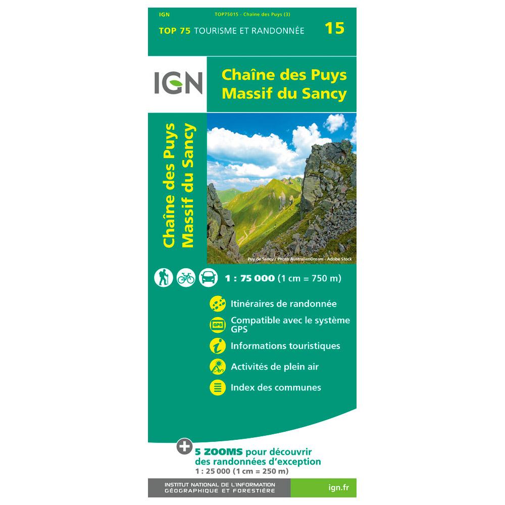 IGN Map Chaine Des Puys Massif Du Sancy - Summer 2024 | Glisshop
