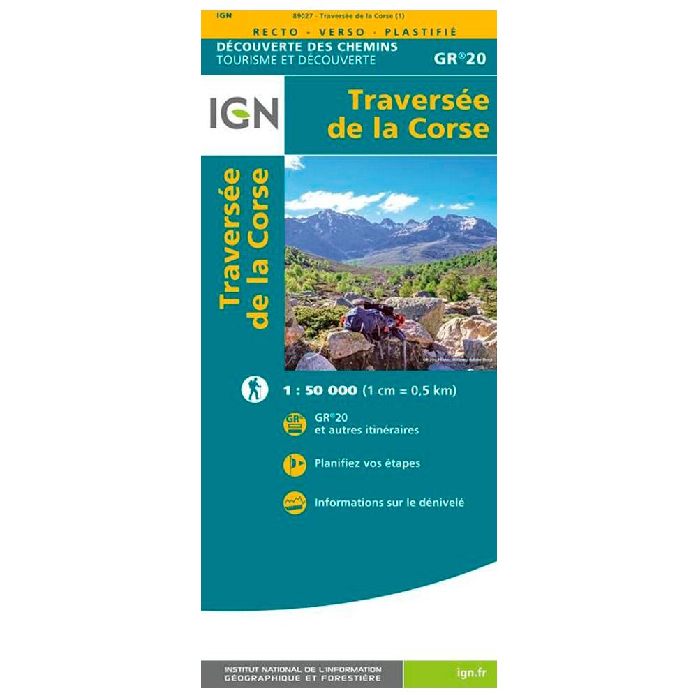 IGN Map Traversée de La Corse GR20 - Summer 2024 | Glisshop