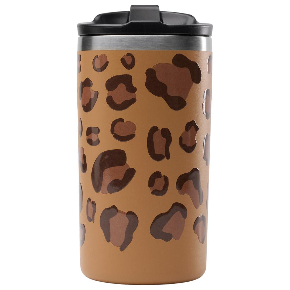 Qwetch Mug Travel Mug 350 ml Leopard Camel - Summer 2025 | Glisshop