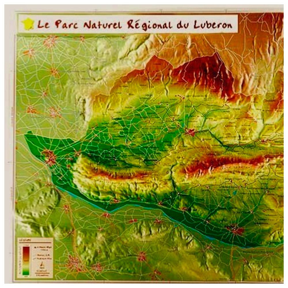Kaart 3D Geo Relief Le Parc Naturel Régional du Luberon - Zomer 2024 ...