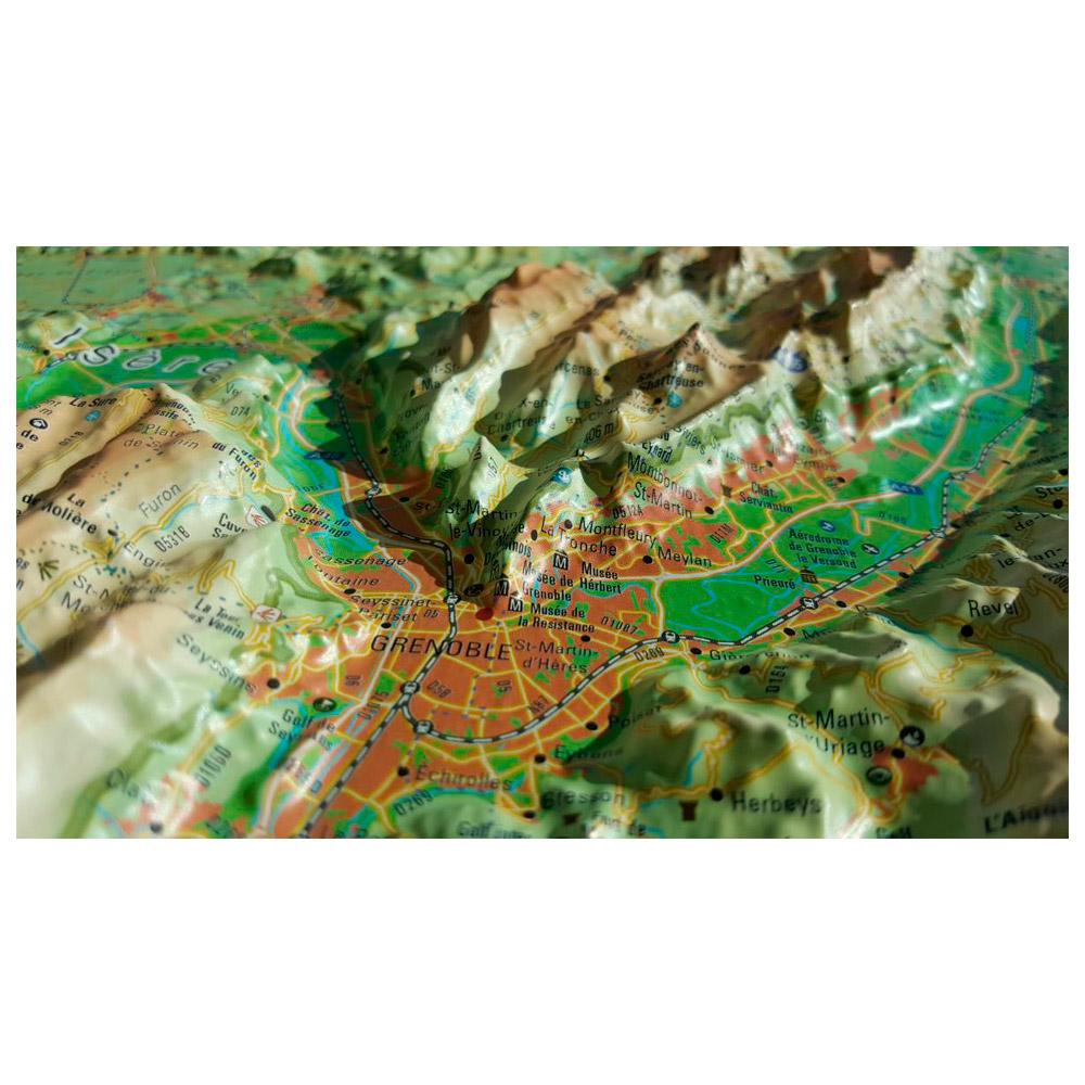 3DMAP Raised-relief map Vercors-Chartreuse - Winter 2023 | Glisshop