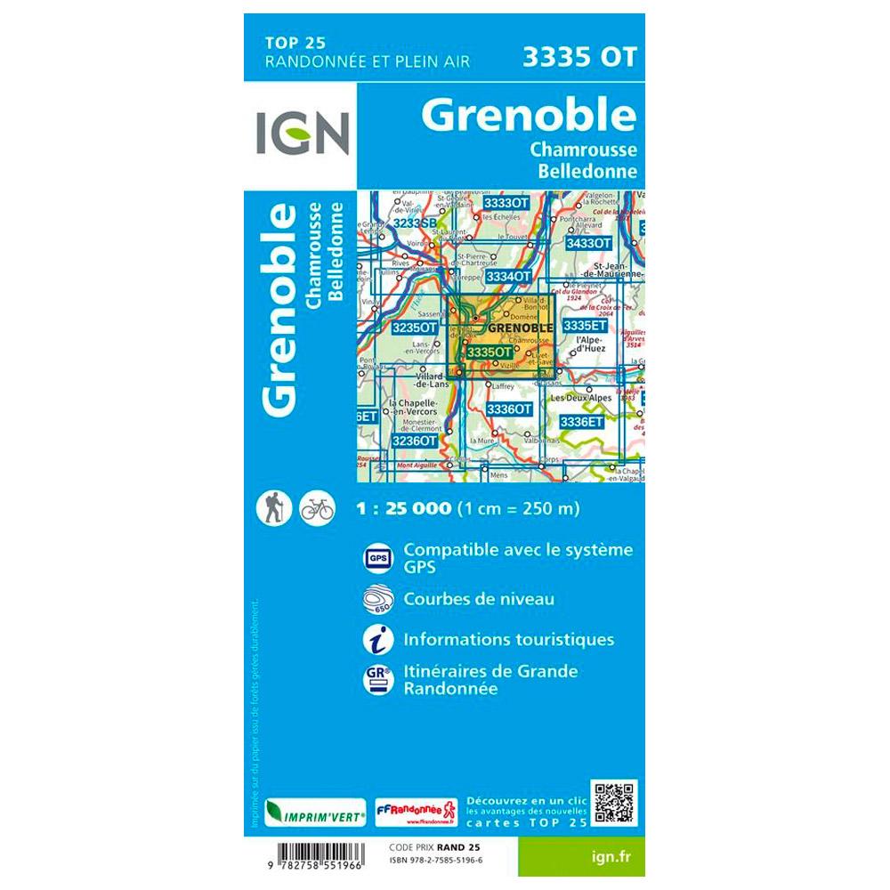 IGN Map 3335OT Grenoble - Summer 2024 | Glisshop