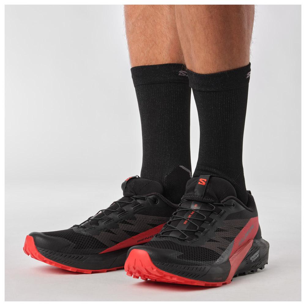 Salomon Sense Ride 5 Black Fiery Red Black | Glisshop