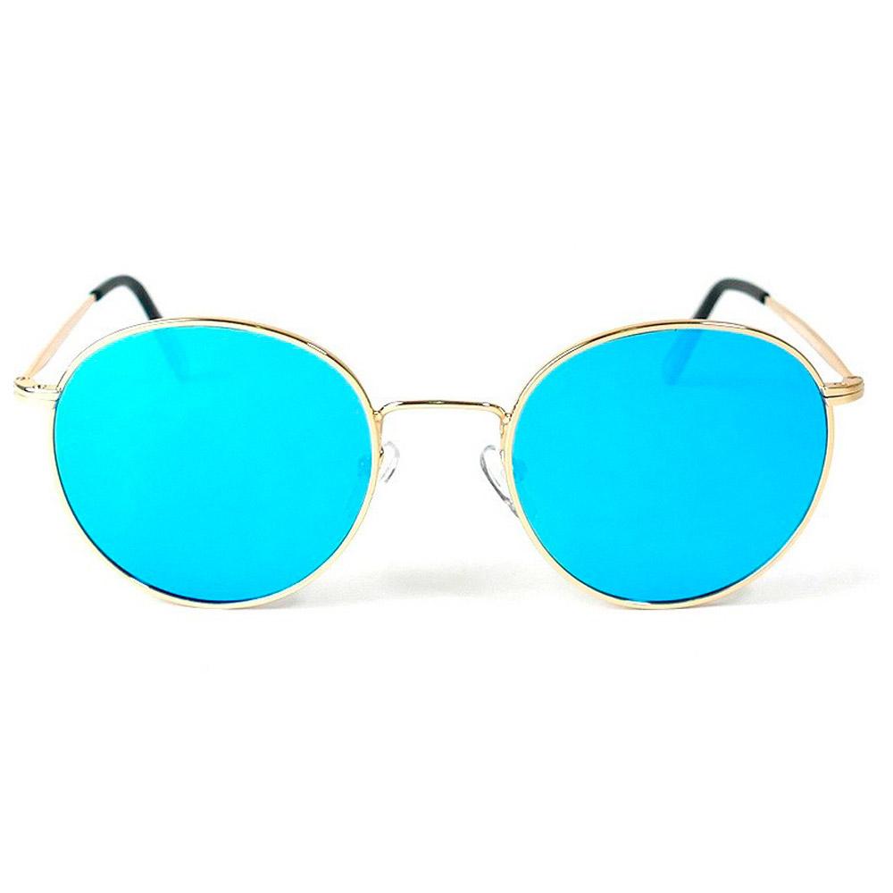 Binocle Eyewear Sunglasses Indiana Shiny Gold Ice Blue Mirror Polarized ...
