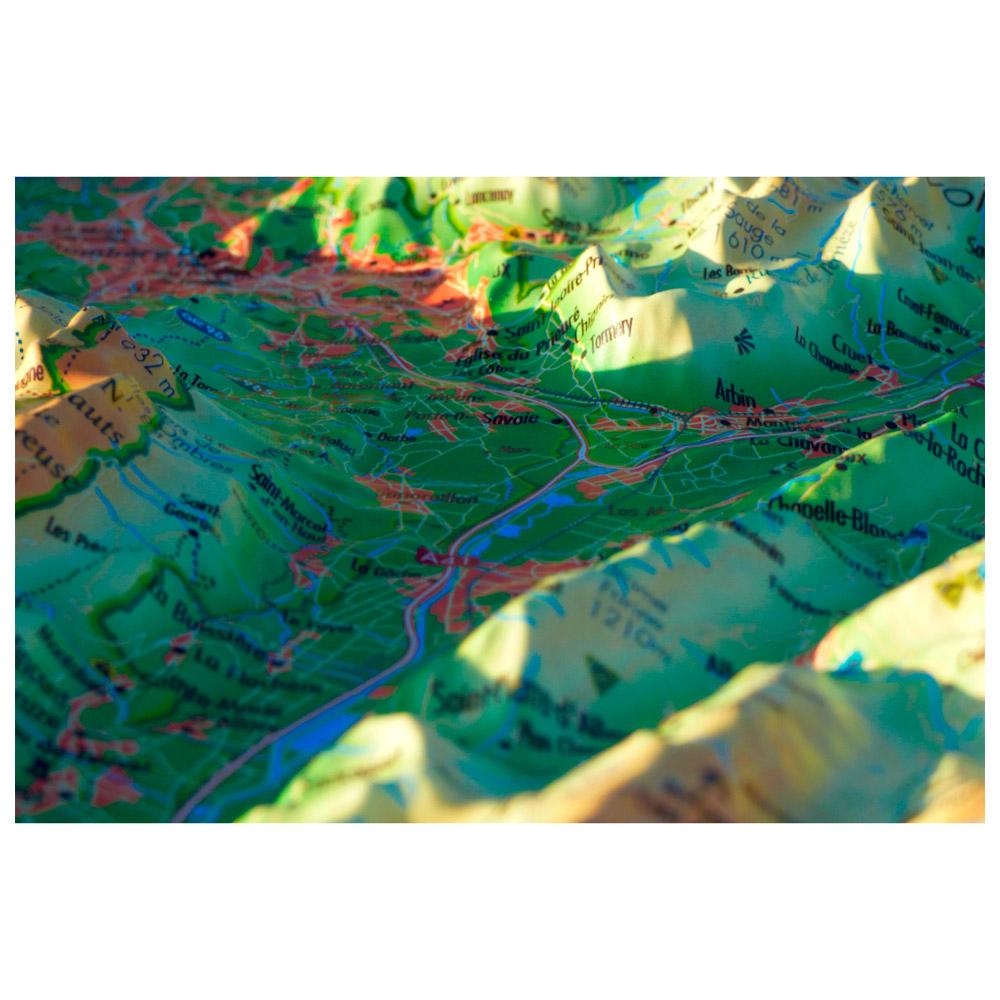 3DMAP Raised-relief map Bauges-Belledonne-Chartreuse - Winter 2023 ...