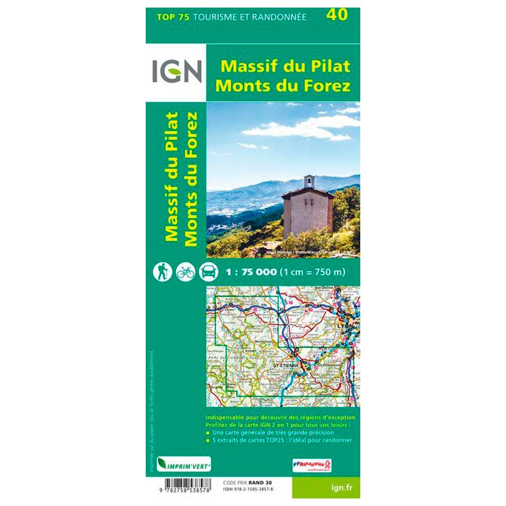 IGN Map Massif du Pilat Mont Forez - Summer 2024 | Glisshop
