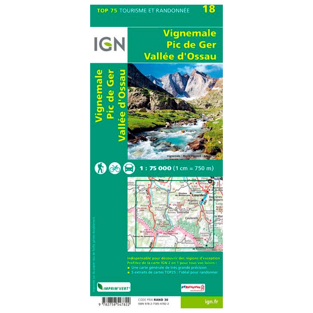IGN Map Vignemale Pic de Ger Vallee d'Ossau - Summer 2024 | Glisshop
