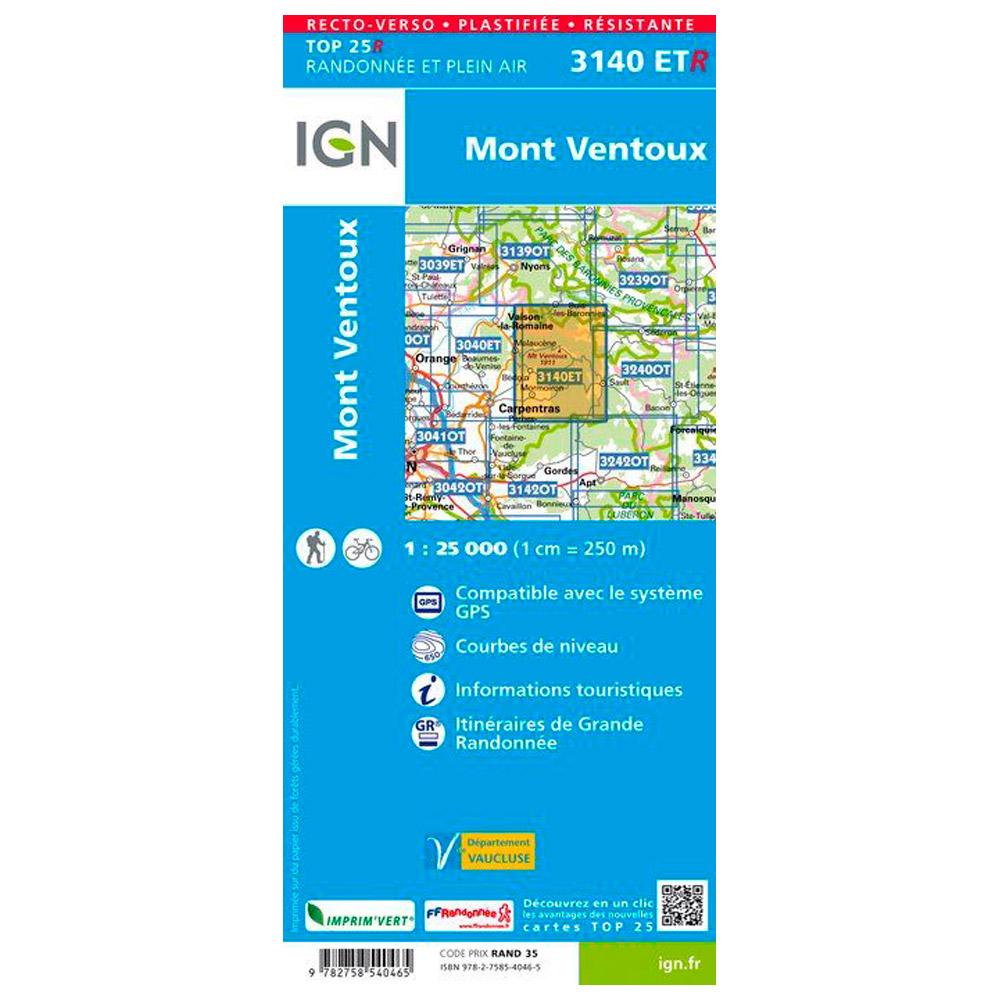 IGN Map 3140ETR Mont Ventoux - Résistante - Summer 2024 | Glisshop