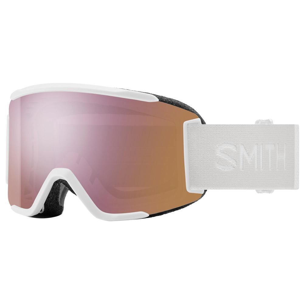 Smith Goggles Squad S White Vapor Chromapop Everyday Rose Gold Mirror + Clear - Winter 2024 ...
