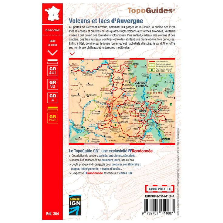 FFRANDONNEE Volcans Et Lacs D'Auvergne GR4 GR441 GR30 | Glisshop