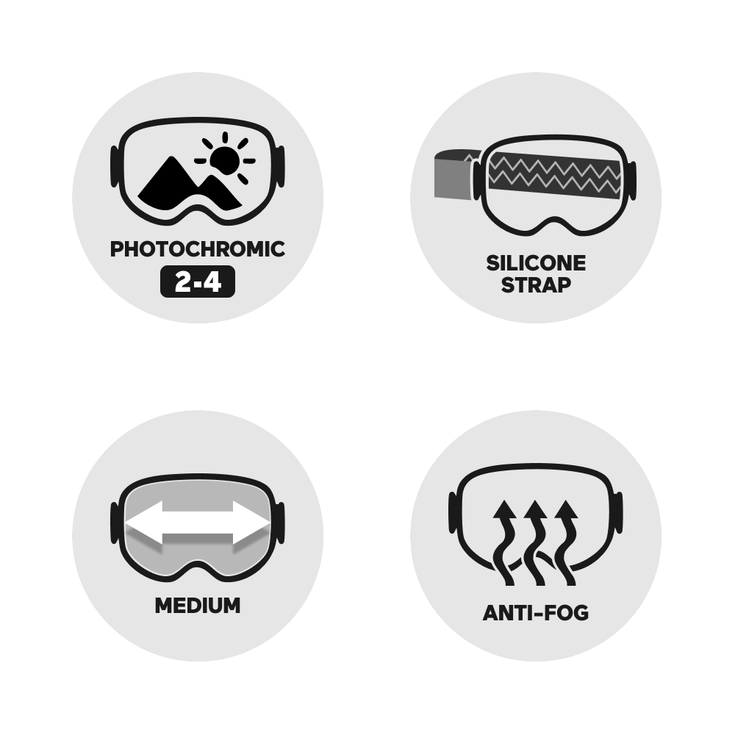 Maschera Scott Ambit Compact Mineral Black White Amp Light Sensitive Blue Chrome - Inverno 2026 ...