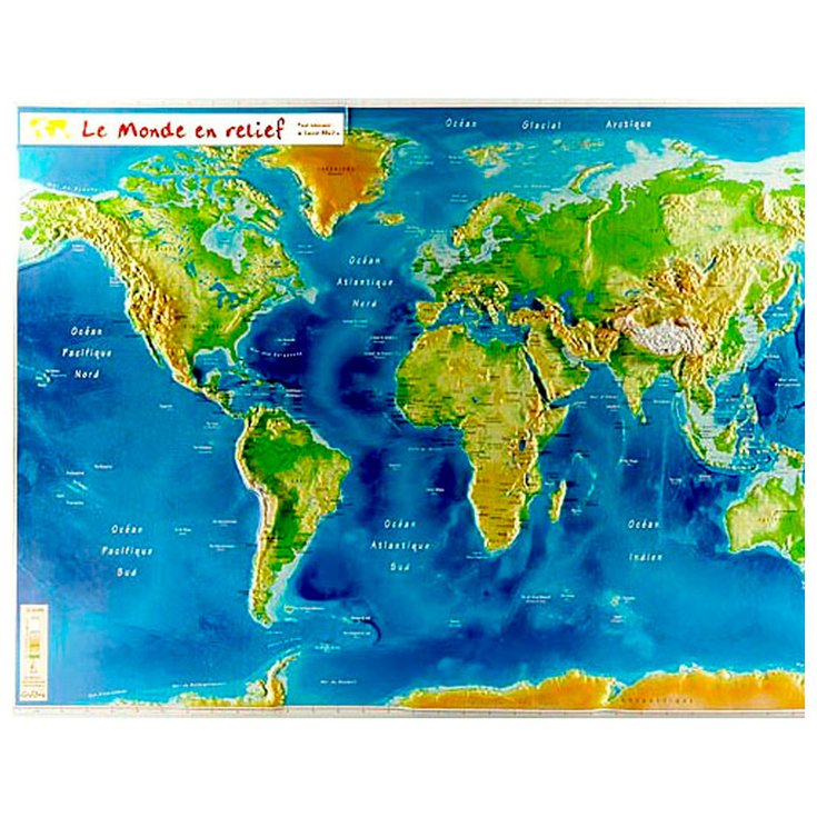 Geo Relief Raised-relief map Le Monde En Relief - Summer 2024 | Glisshop