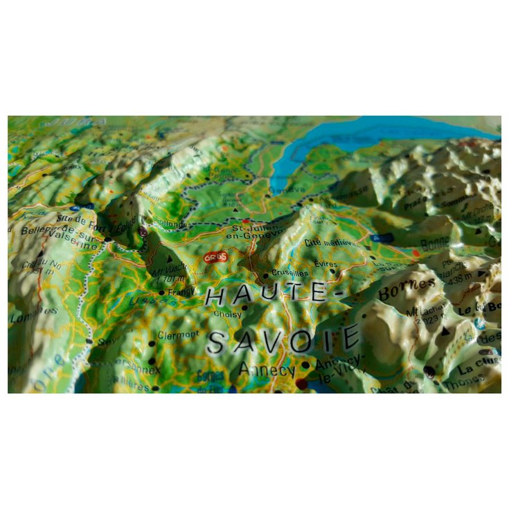 3DMAP Raised-relief map Les Alpes Françaises Et Ses Massifs Alpins ...