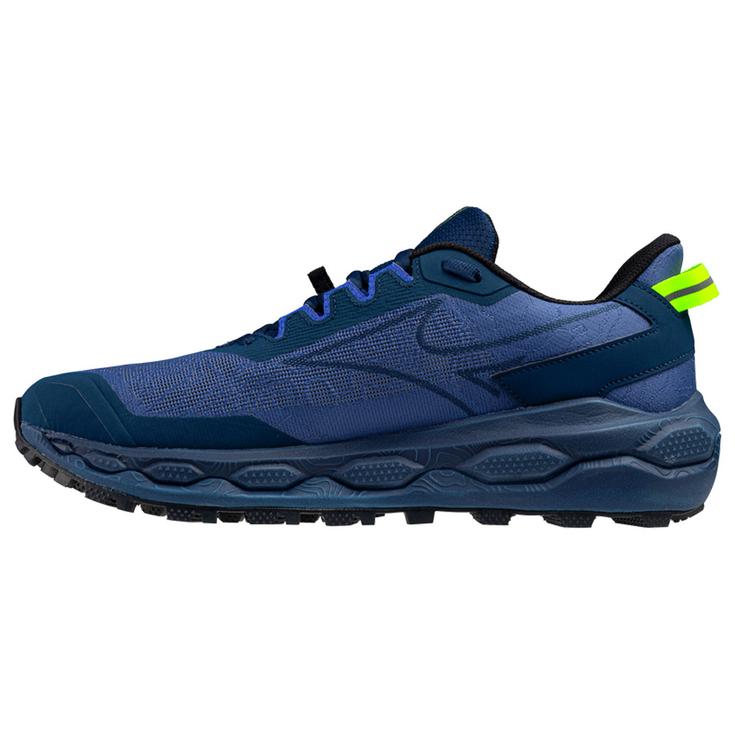 Mizuno Trail shoes Wave Mujin 11 Dazzlblue Light yellow Estate B ...
