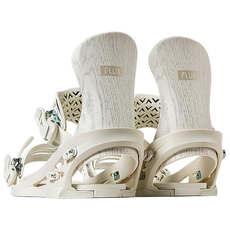 Flux Snowboard binding SR White Wood - Winter 2026 | Glisshop