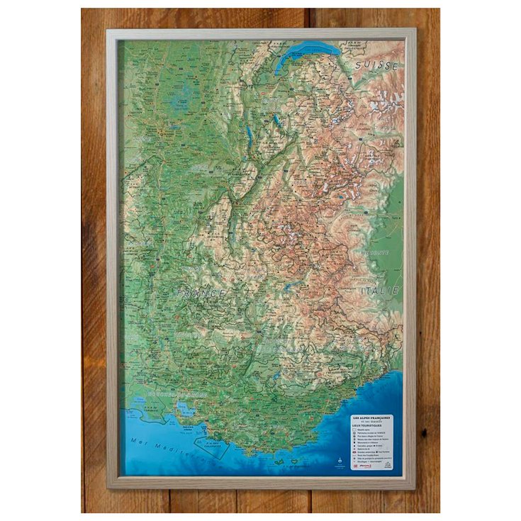 3DMAP Raised-relief map Les Alpes Françaises Et Ses Massifs Alpins ...