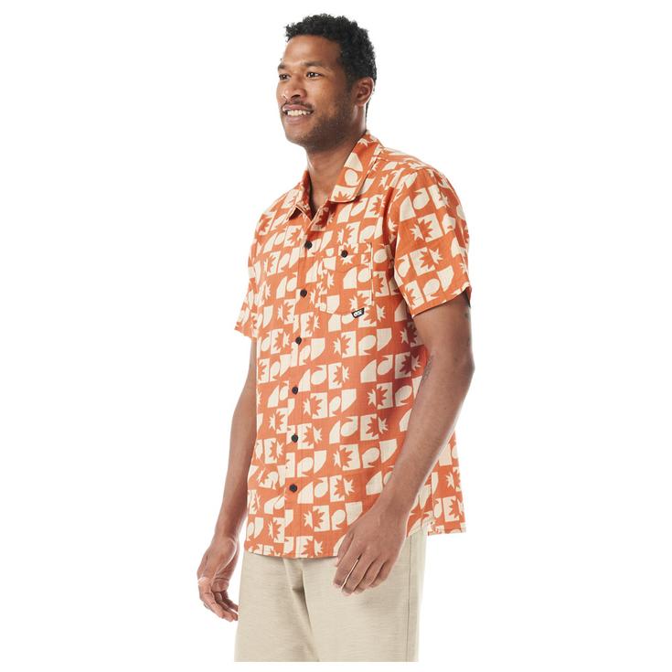 Picture Shirt Mataikona Short Sleeve Shirt Sunset Waves Print - Summer ...