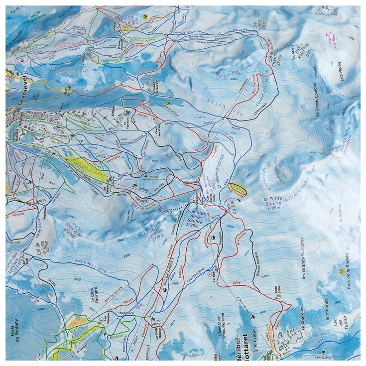 Deniveles Raised-relief map Les 3 Vallées - Courchevel/Méribel - Summer ...