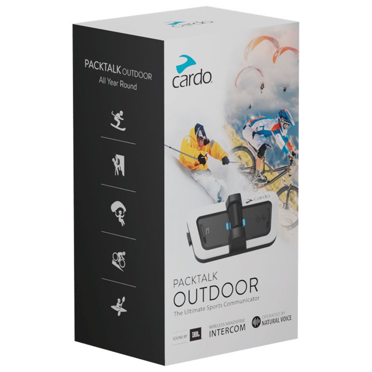 Kit Audio Cardo Packtalk Outdoor Single White - Winter 2024 | Glisshop