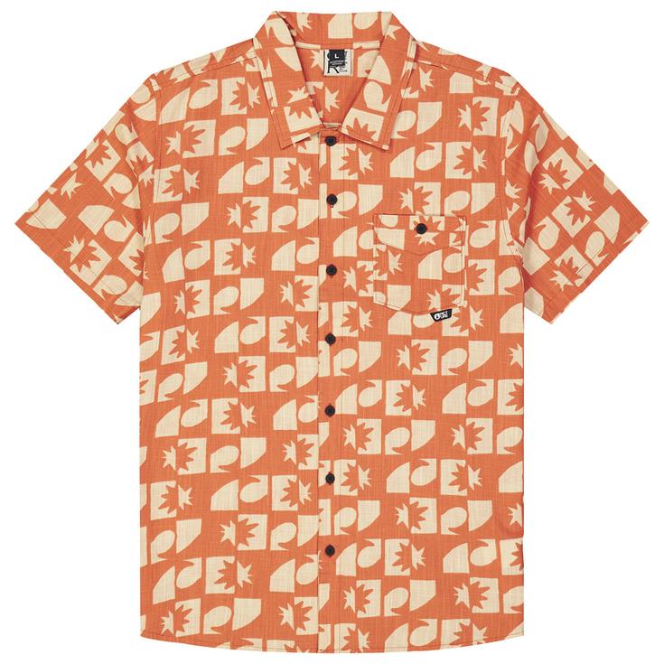 Picture Shirt Mataikona Short Sleeve Shirt Sunset Waves Print - Summer ...