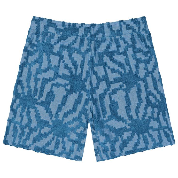 Picture Shorts Spongy Blue Flower Embossed - Summer 2026 | Glisshop