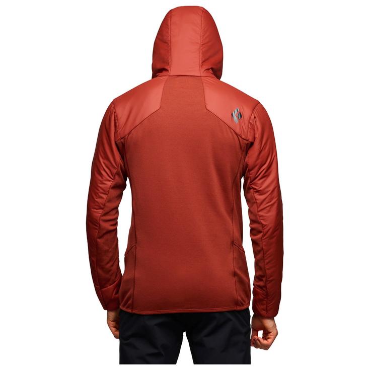 Black Diamond Mountaineering jacket M First Light Hybrid Hoody Iron Red ...