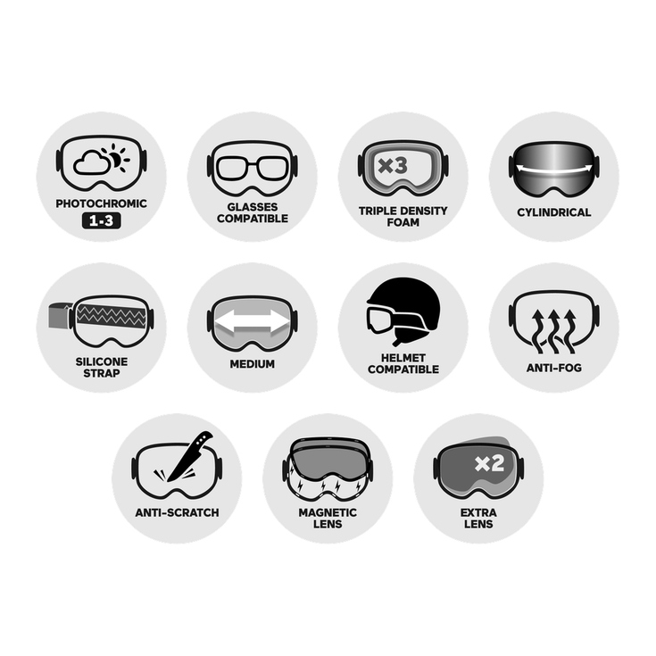 Salomon Goggles Sentry Prime White Sigma Photo Sky Blue + Sigma Ice ...