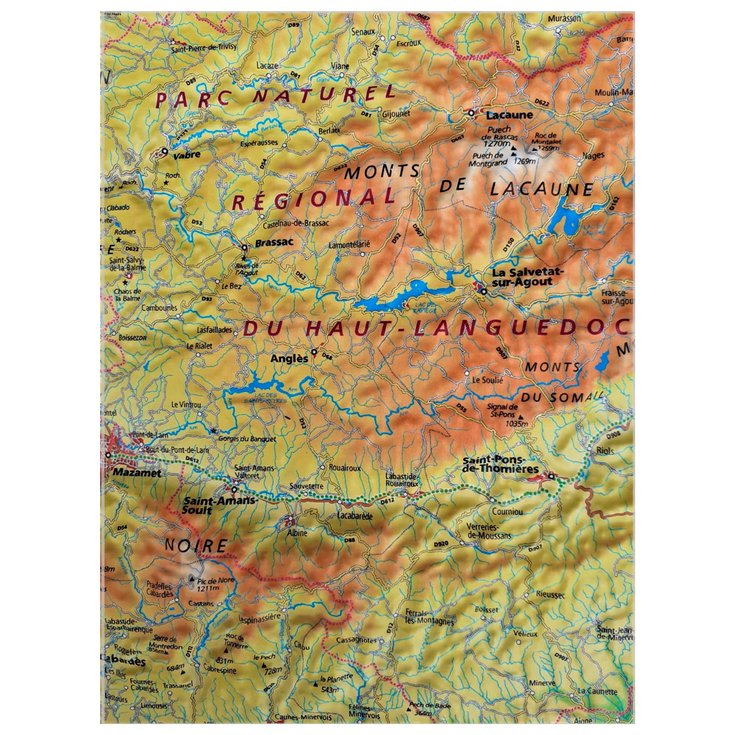 Geo Relief Raised-relief map Le Haut Languedoc - Summer 2024 | Glisshop