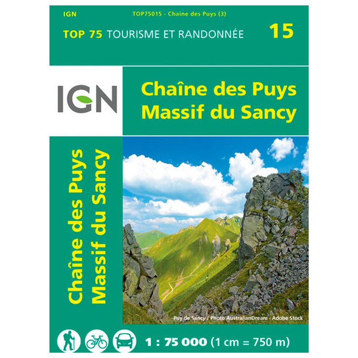 IGN Map Chaine Des Puys Massif Du Sancy - Summer 2024 | Glisshop