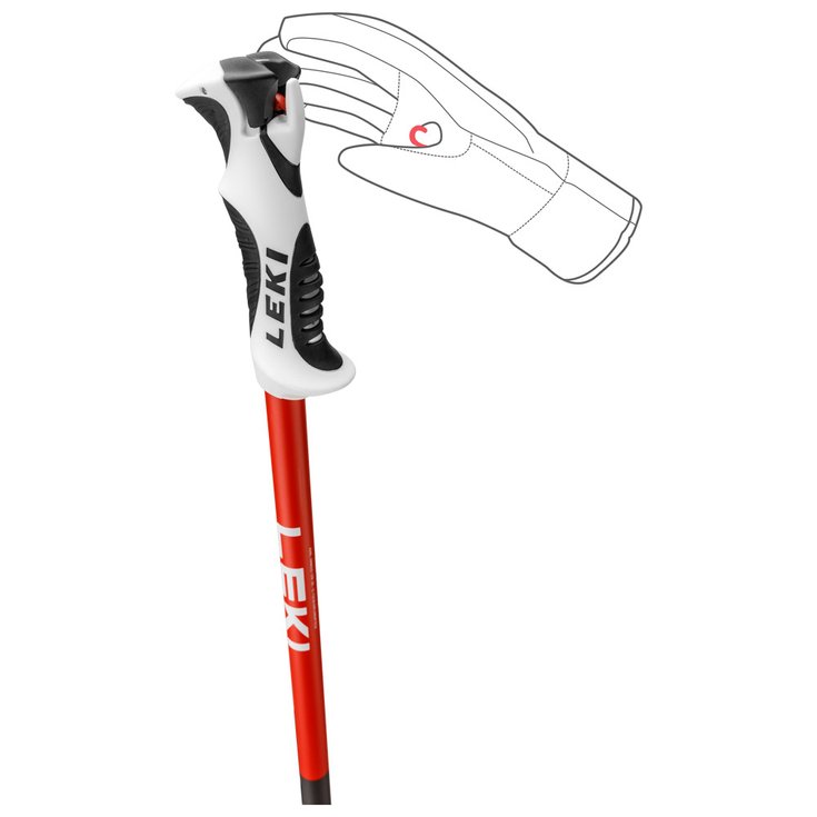 Bâton Leki Bold S Dark Anthracite Bright Red - Hiver 2024 | Glisshop