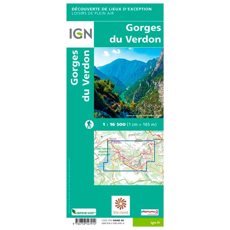 IGN Map Gorges du Verdon - Summer 2024 | Glisshop