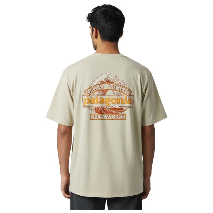 Patagonia Trail tee-shirt Cap Cool Daily Great Waves Dyno White ...